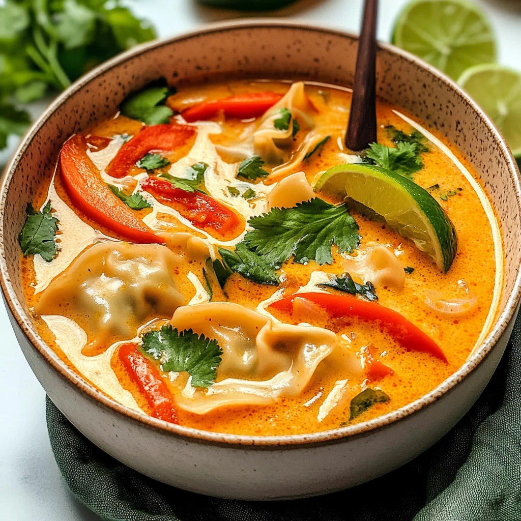 Thai Red Curry Potsticker Soup – tastykitchenjoy